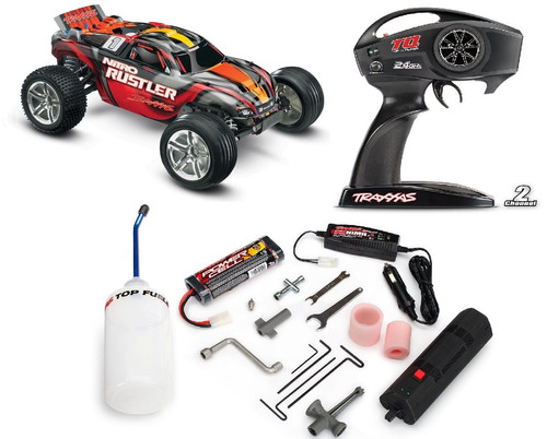 Traxxas 44096-3 Nitro Rustler RTR Stadium Truck w/ TQ & TSM | Singerhobbies