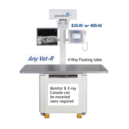 Ecotron Any-Vet-R X-Ray System & 4-way floating table 32 / 40Kw