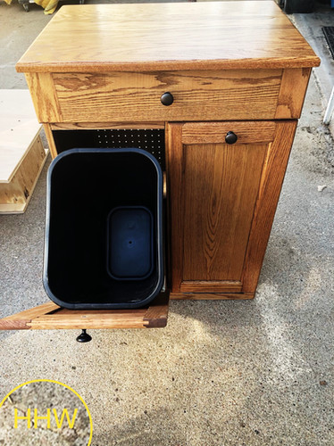 Oak Independently Opening Double With Drawer | Herb's Handy Work