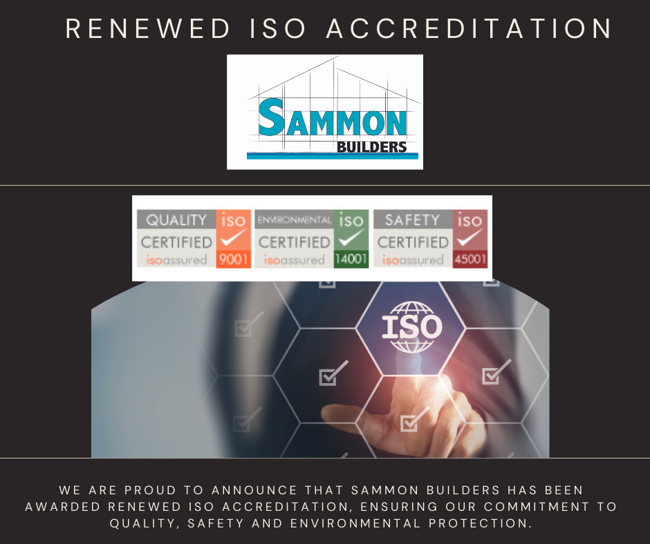 Renewed ISO Accreditation for Sammon Builders