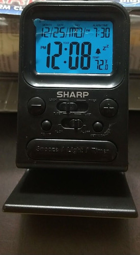 Sharp Alarm Clock, Timer, Calendar, Indoor Temperature with batteries SPC 486 | eddie