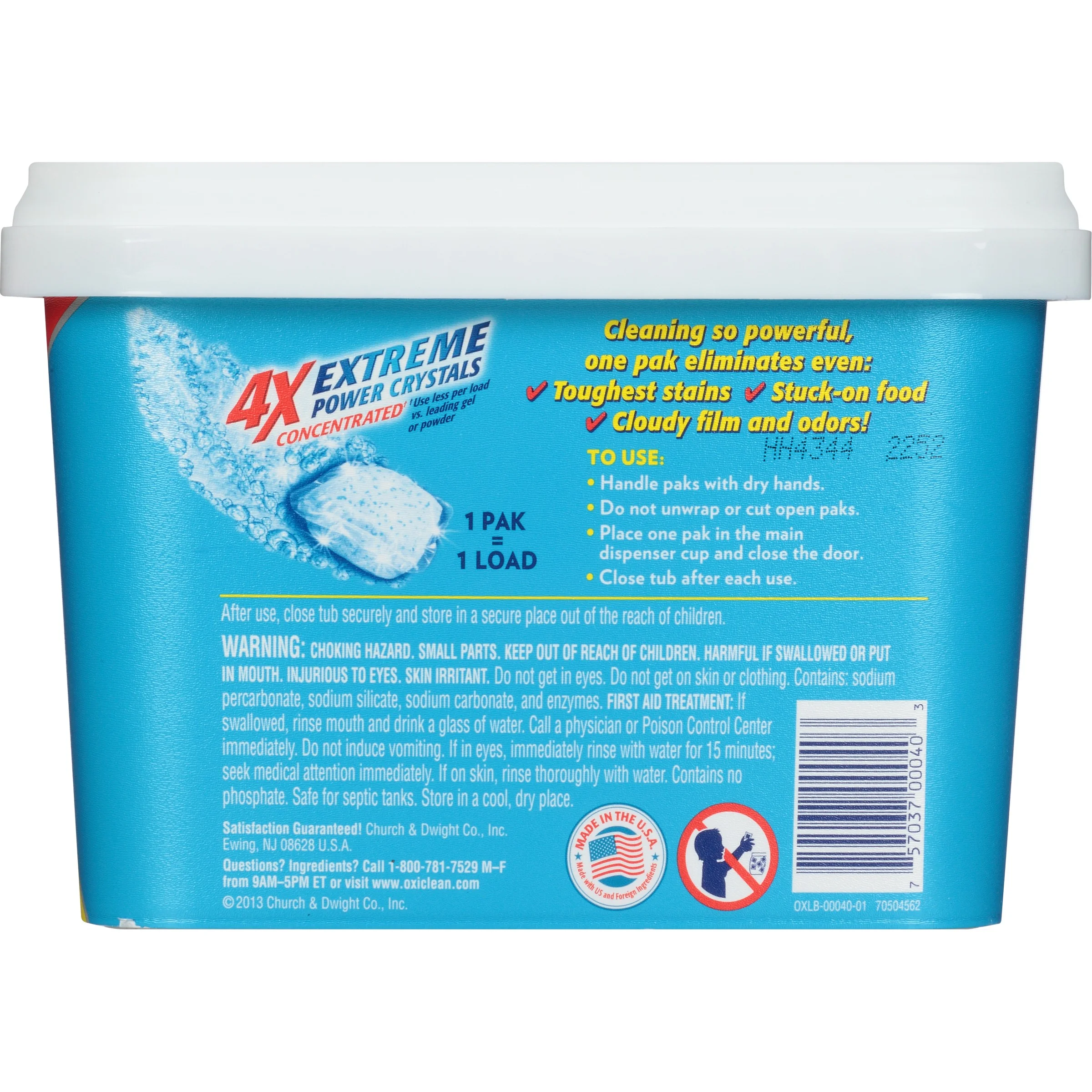 Oxi Clean 41 Paks Lemon Scent Extreme Concentrated Crystals Dishwasher ...