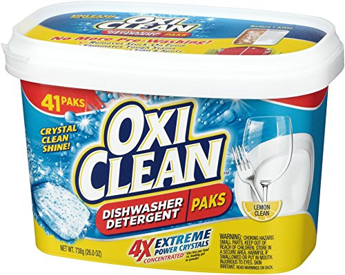 Oxi Clean 41 Paks Lemon Scent Extreme Concentrated Crystals Dishwasher ...