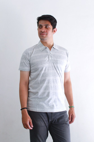 Riviera Grey Collar T-Shirt | Just T-Shirts | Made In India