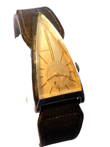 1950’s Louvic Triangle Watch Totally Unisex Dress Watch | vintagewatchroom