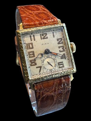 c.1928 Elgin Model 1 Grade 430 14K Gold Filled Gents Dress Watch | vintagewatchroom