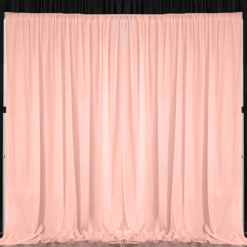 10' Pipe & Drape - Blush Sheer | bwer