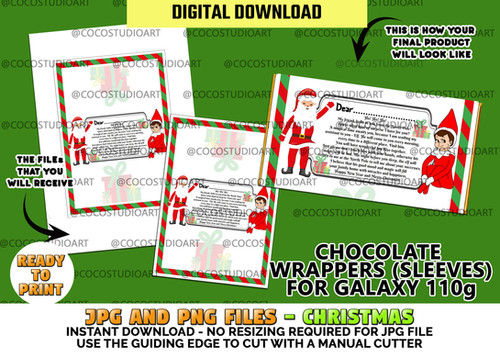 ELF ARRIVAL Chocolate Bar wrapper ready to print at home ...