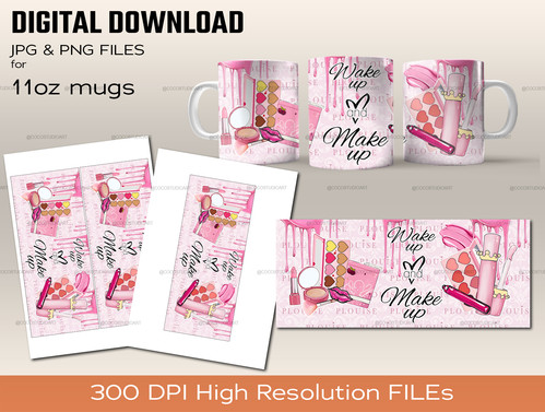 Generic Makeup Mug P L Design Sublimation Digital Download ...