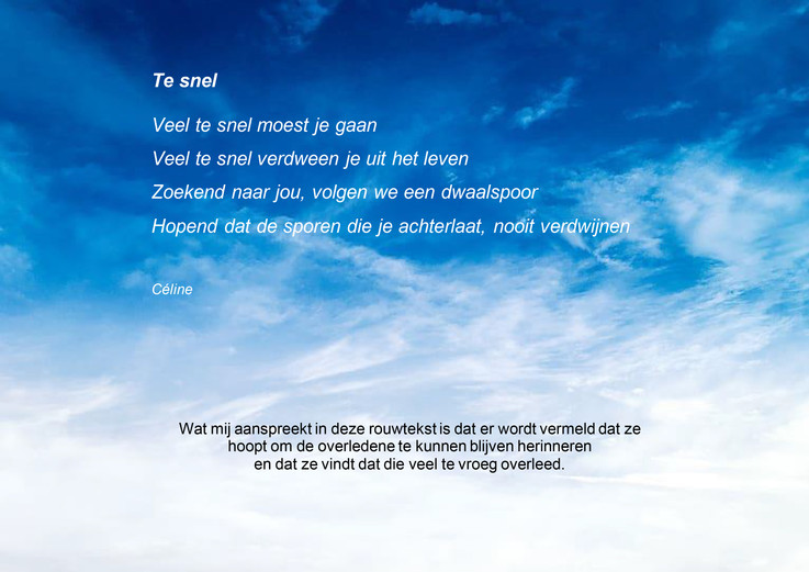 4 HUW en 4MTL Rouwteksten | Rouwproject