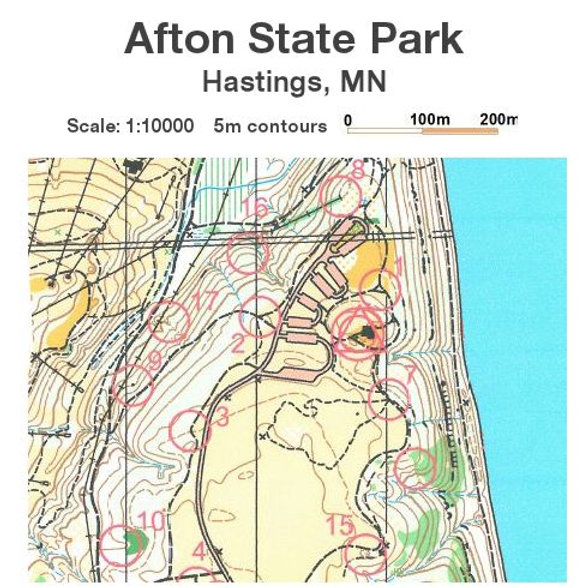 Afton State Park Permanent O-Course Map | mn-orienteering-club