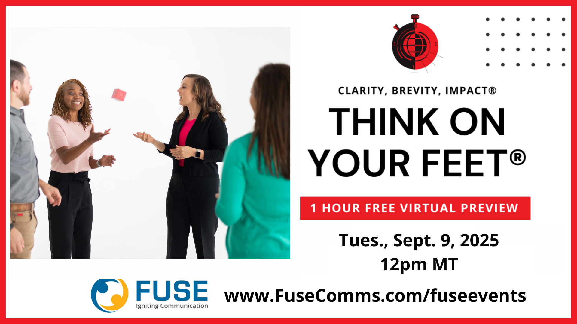 Think on Your Feet® Free virtual preview - Tues., Sept. 9, 2025 | Fuse