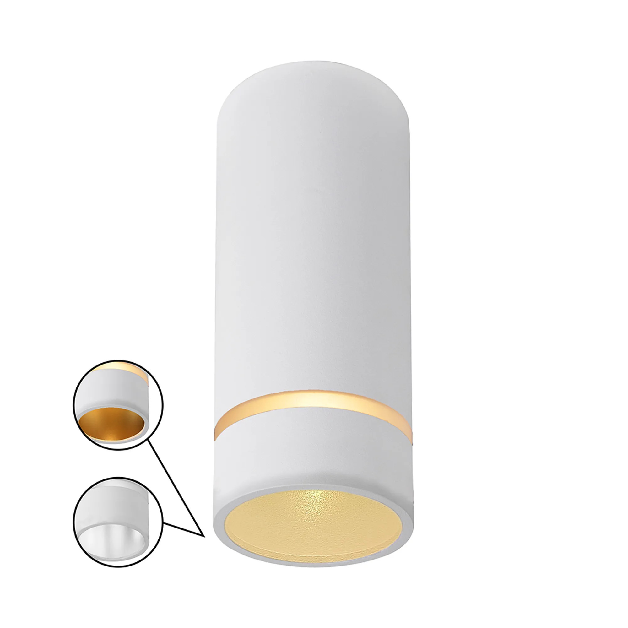 Column 1 Light Matt White Surfaced Mounted Spot light | The Light House