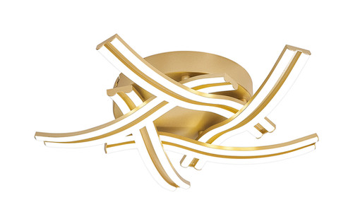 Kelly 5 Light Sand Gold Flush Ceiling Light | The Light House