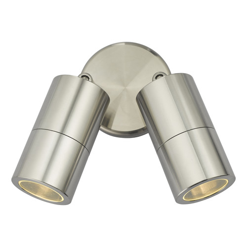 Oakham 2 Light Aluminium Outdoor Spot Wall Light | The Light House