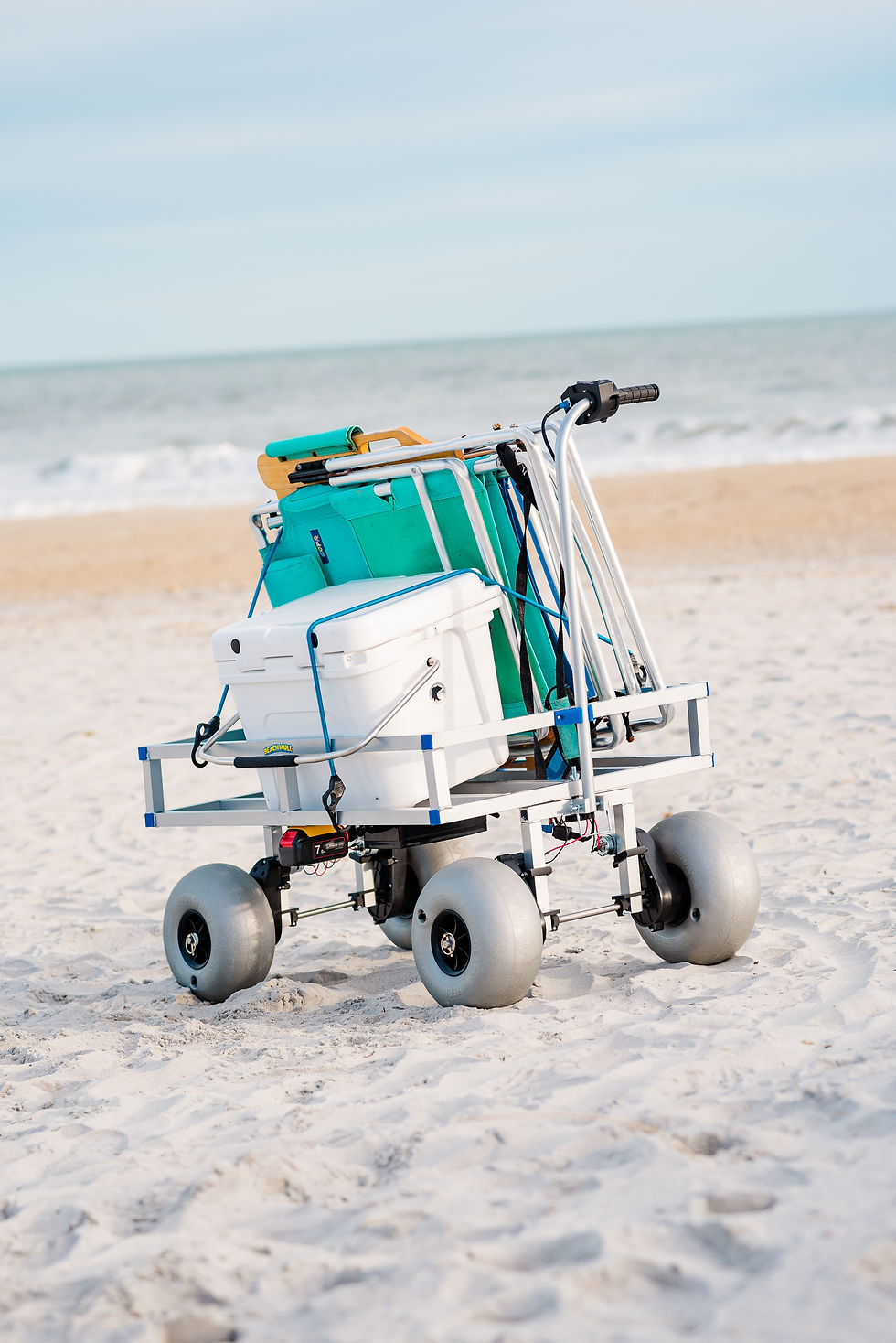 Electric Beach Cart - Beach Mule HD - SILVER | The Beach Mule