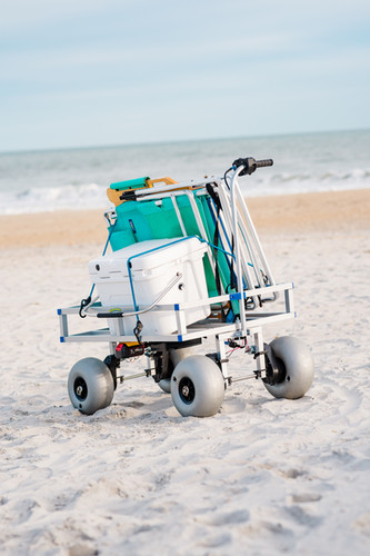 Electric Beach Cart - Beach Mule HD - SILVER | The Beach Mule