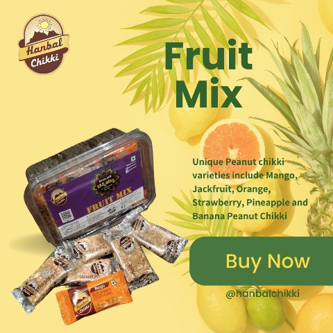 Fruit Peanut Chikki Mix - 500gms | Hanbal Chikki
