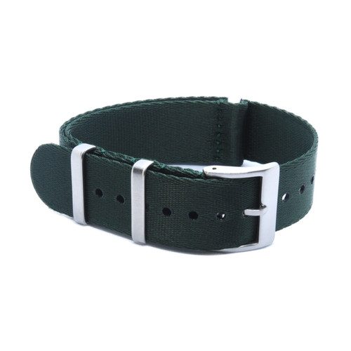 Seat Belt NATO Smooth Watch Strap (Dark Green) | WAMD Watch Straps