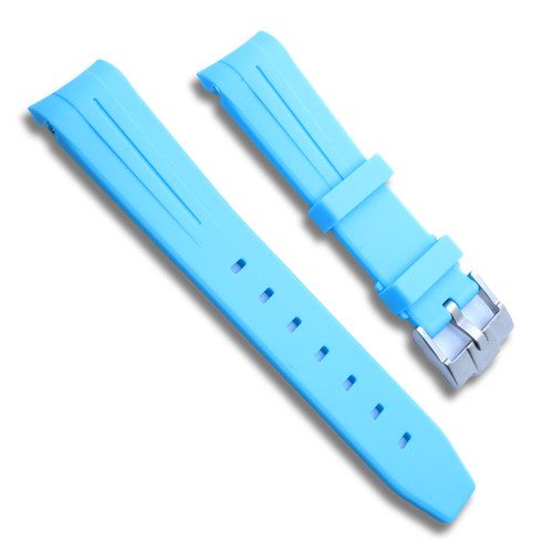 TPU Curved Omega MoonSwatch Watch Strap (Sky Blue) | WAMD Watch Straps
