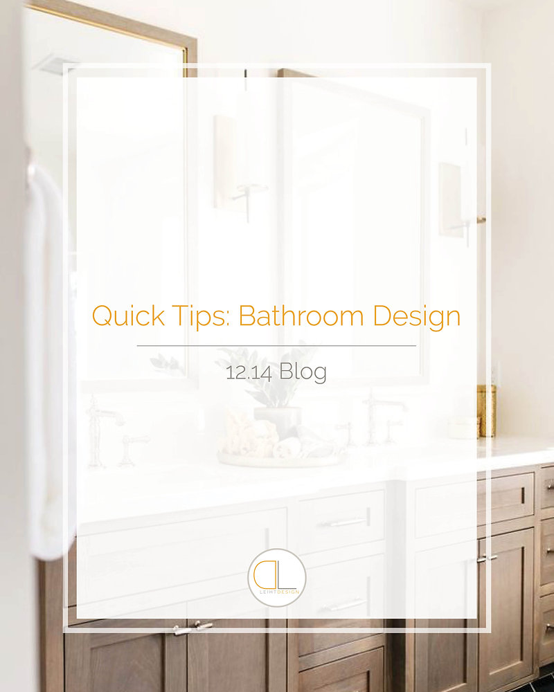 Quick Tips: Bathroom Design