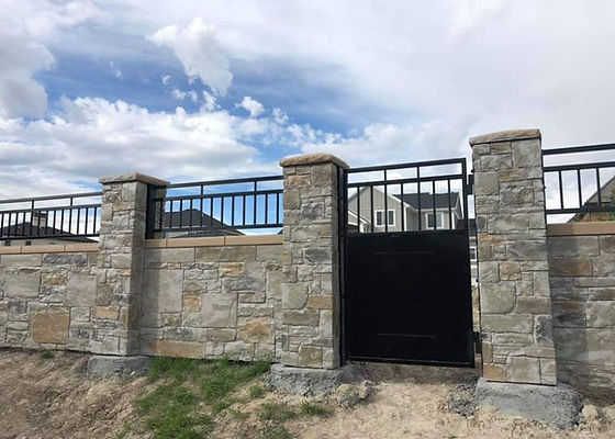 Iron Fences On Stone Walls 48 Front Yard Fence Ideas: Stylish, Private