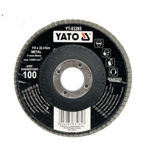 YATO FLAP DISC-DEPRESSED SHAPE FIBREGLASS BACKING 115MM GRIT 120 | The ...