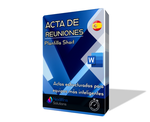 Acta de Reuniones | Plantilla Word | Version Short | ES | NexWins Solutions