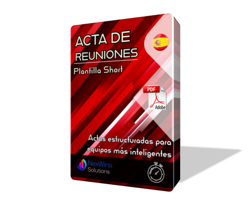 Acta de Reuniones | Plantilla PDF | Version Short | ES | NexWins Solutions