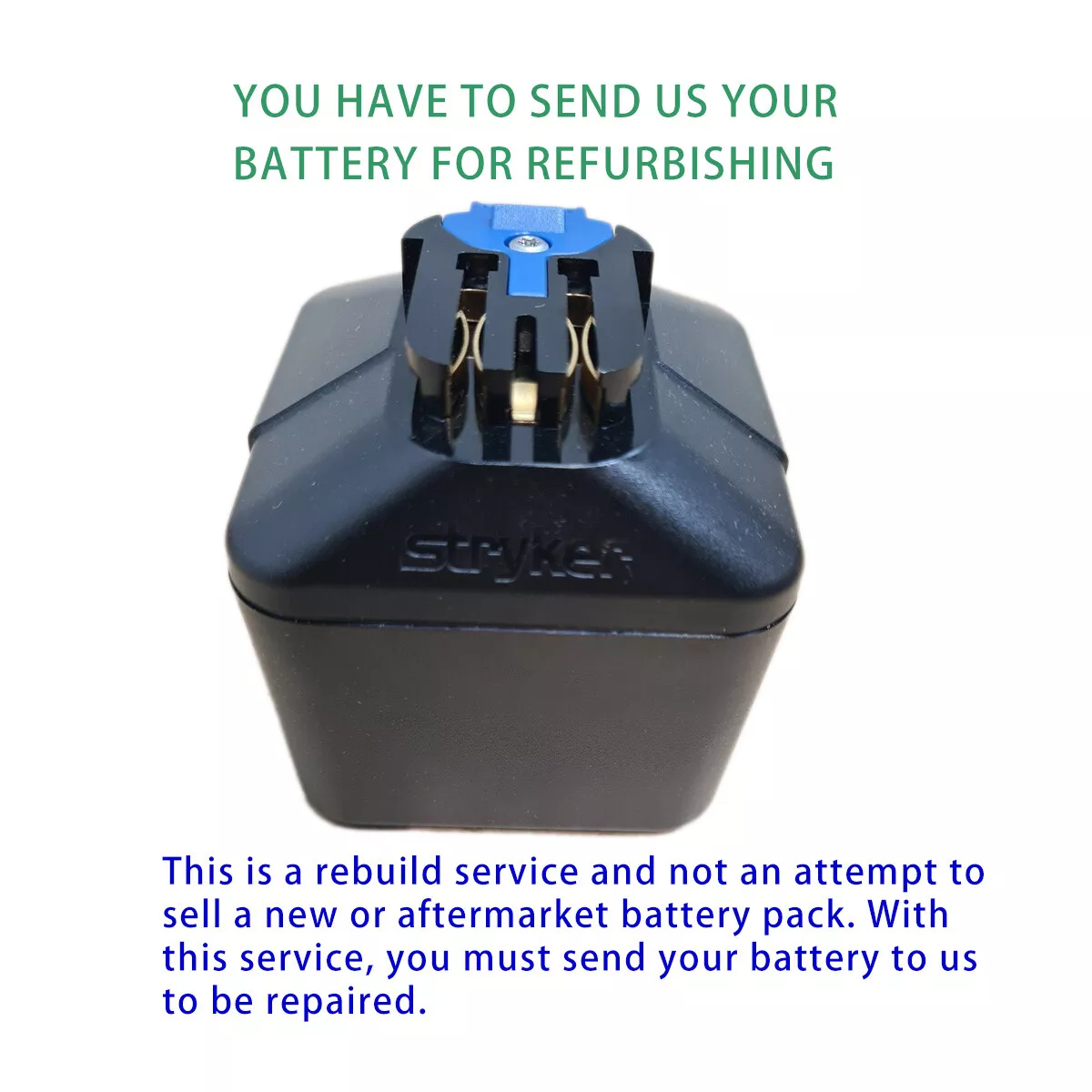 Rebuild service for Stryker 6215 9.6V Battery Pack Rebuild | NYPLATFORM