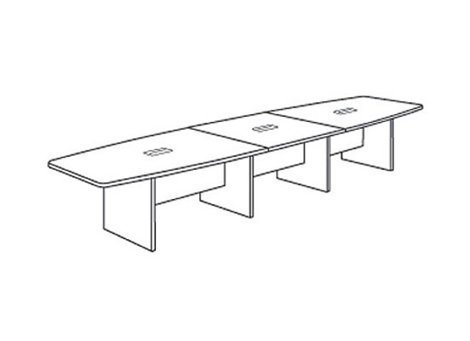 OS tables collection 16' boat shaped conference table | dfsiofficefurniture