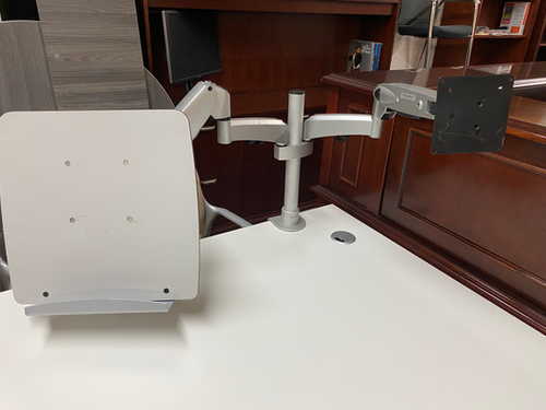 Workrite ergonomics dual monitor arm | dfsiofficefurniture