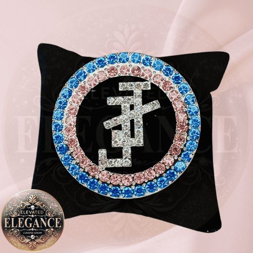 JJOA Sparkling Pink and Blue JJ Brooch | Elevated Elegance Curated Luxury