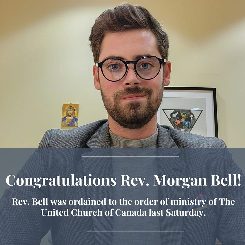 Congratulations Rev. Morgan Bell!