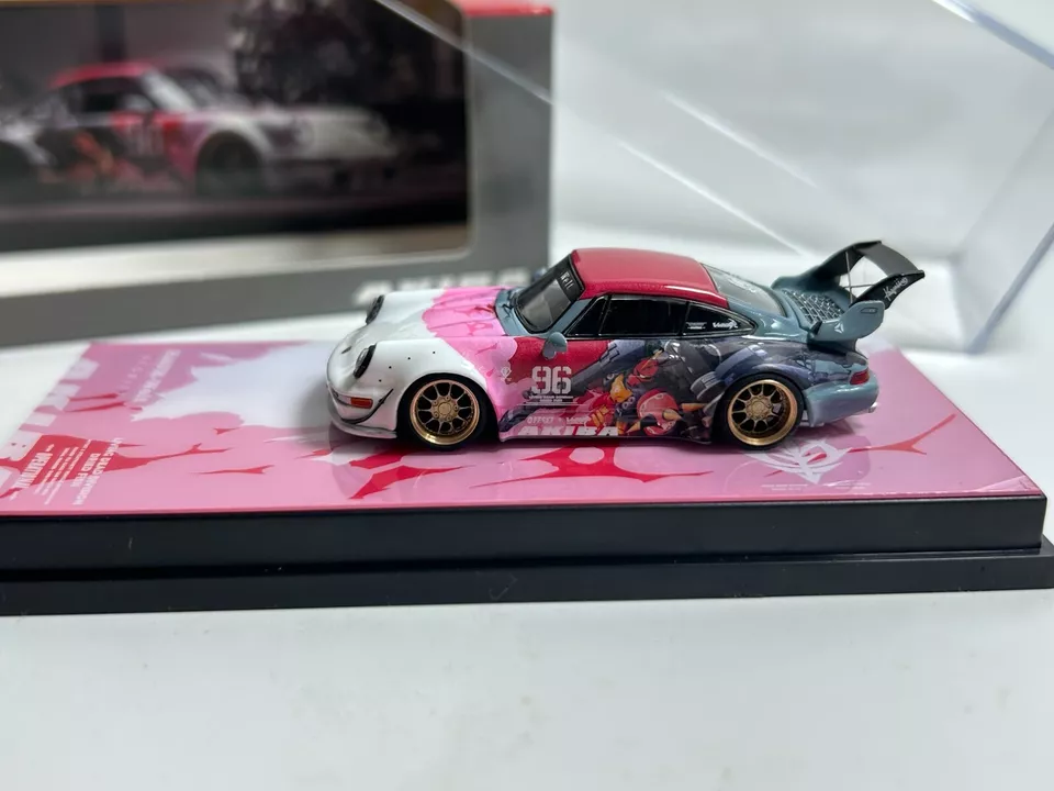 PORSCHE RWB 964 AKIBA ANIME LIVERY 1/64 DIECAST CAR MODEL BY FLAME ...