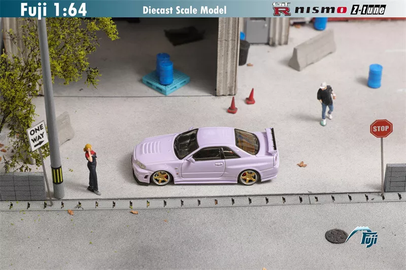 NISSAN SKYLINE GT-R R34 NISMO Z-TUNE LAVENDER 1/64 DIECAST CAR BY FUJI MODELS | JVK Toys