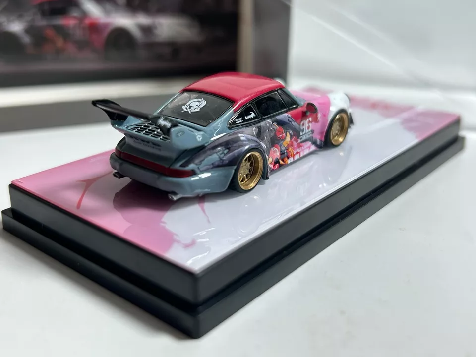 PORSCHE RWB 964 AKIBA ANIME LIVERY 1/64 DIECAST CAR MODEL BY FLAME ...