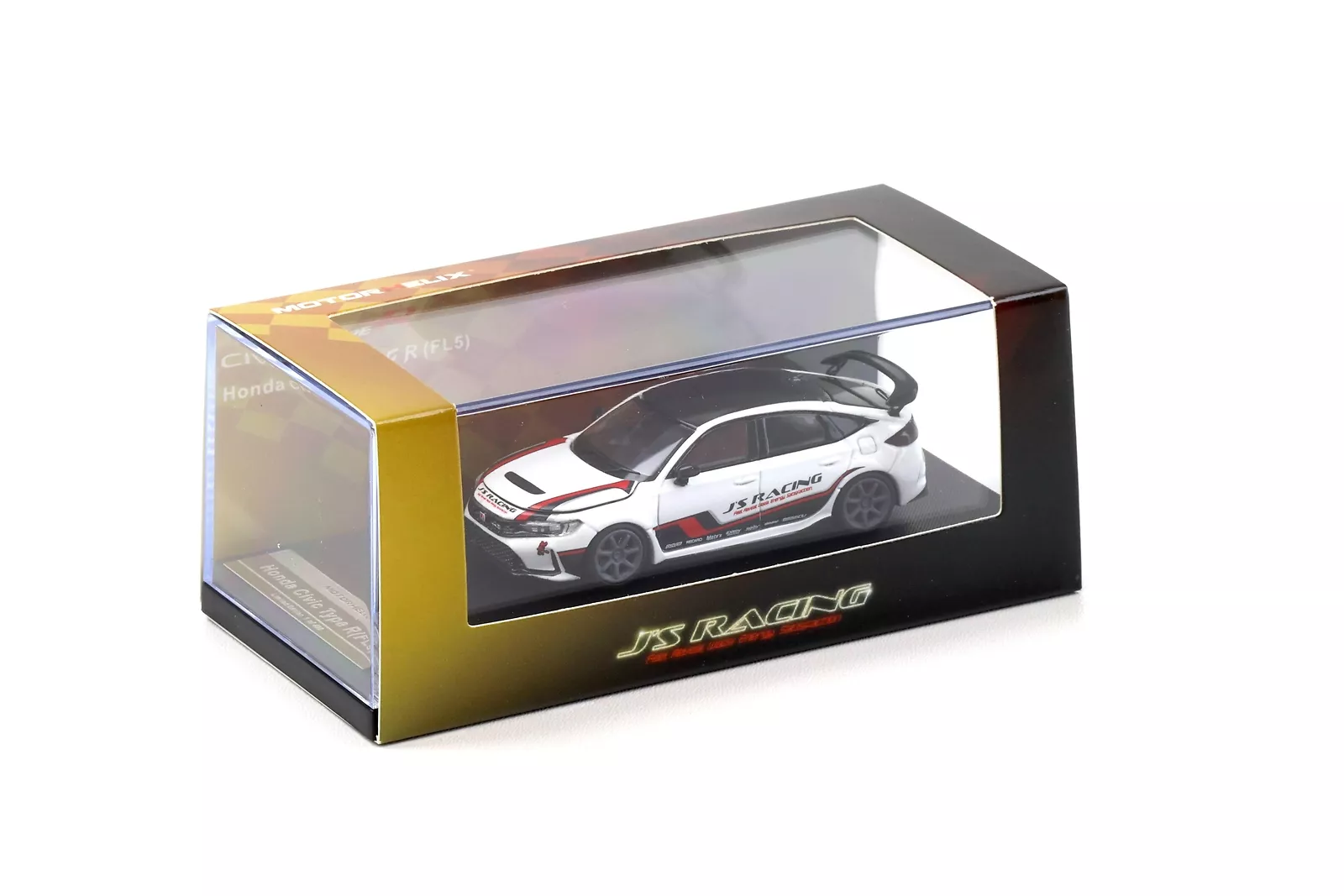HONDA CIVIC TYPE R FL5 J'S RACING PEARL WHITE HOOD OPENS 1/64 BY MOTOR ...