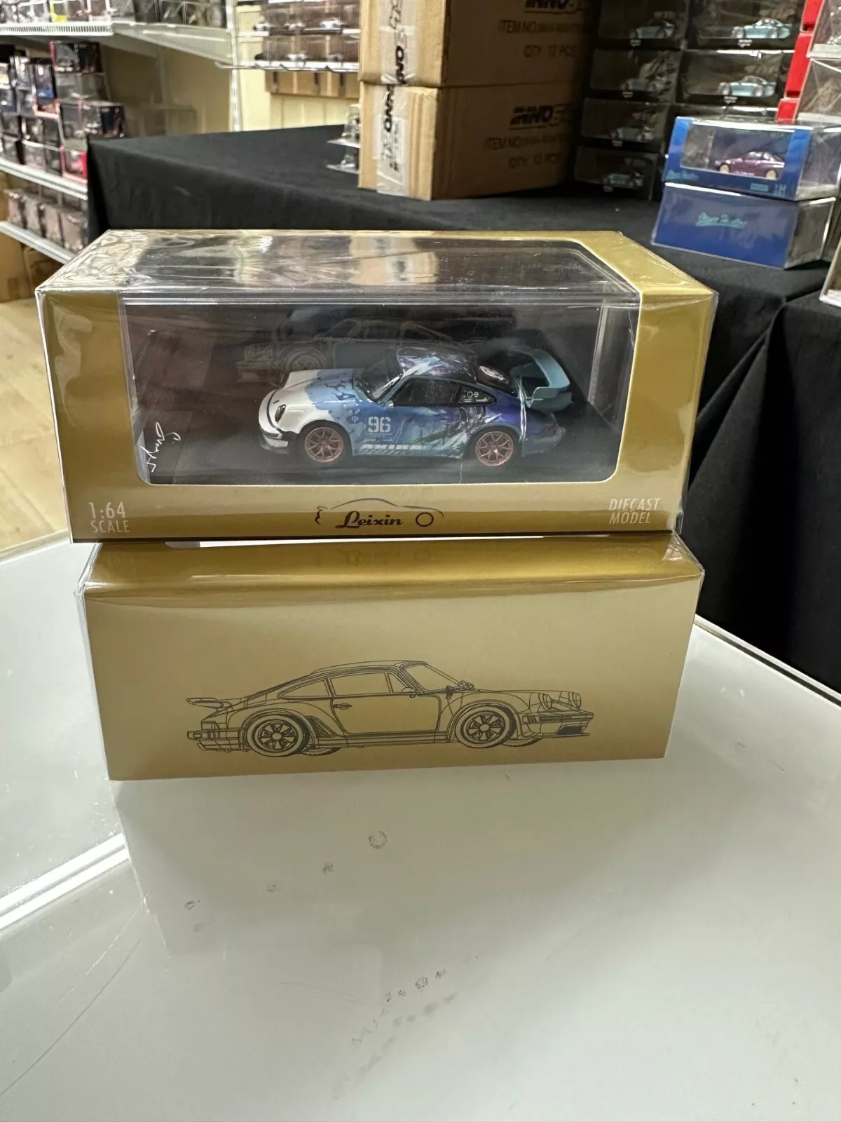 PORSCHE SINGER TURBO STUDY 930 MECHA REMOVABLE TAIL 1/64 DIECAST CAR BY ...