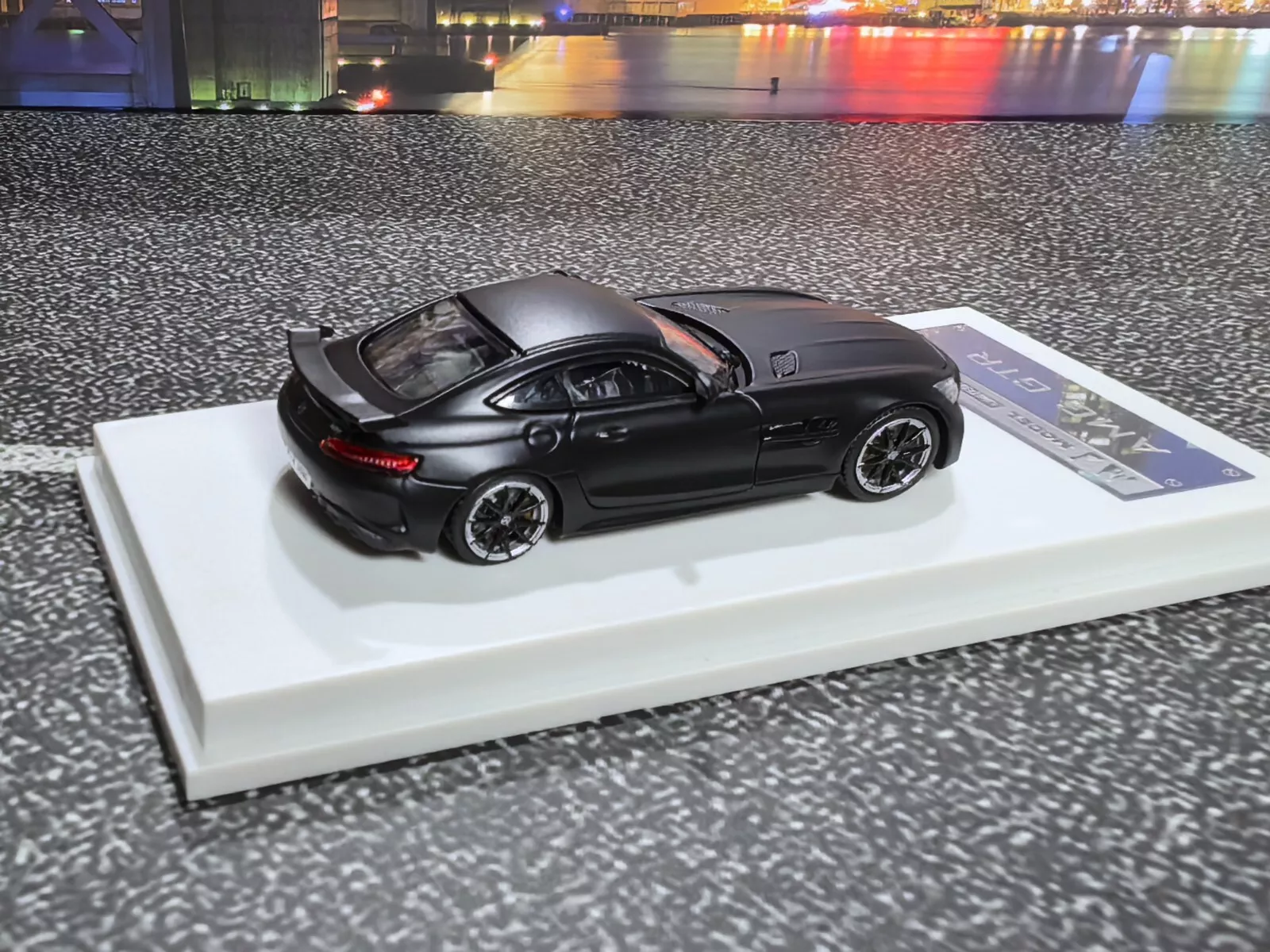 MERCEDES BENZ AMG GTR BLACK 1000 MADE 1/64 DIECAST CAR BY MJ MODELS ...