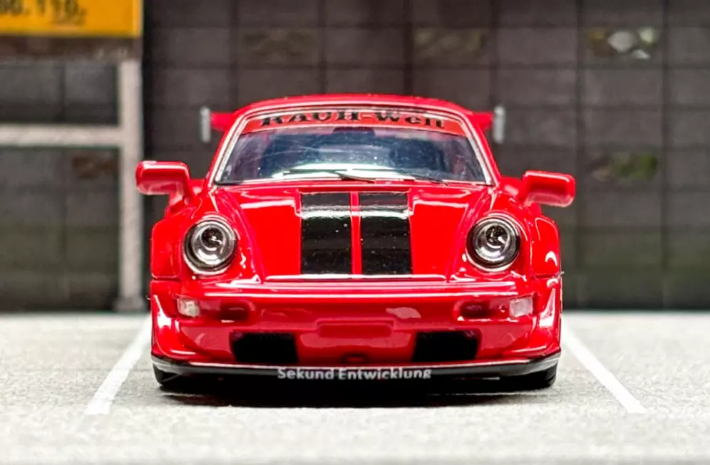 PORSCHE RWB 964 GT WING TAIKANO RED 1/64 SCALE DIECASTCAR MODEL BY STAR ...