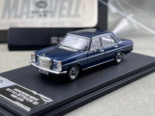 MERCEDES BENZ W114 STRICH 8 BLUE CLASSIC 1/64 DIECAST CAR BY MAXWELL ...