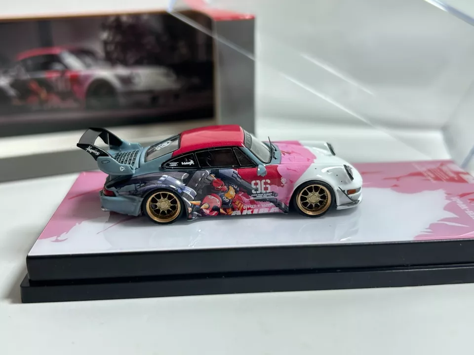 PORSCHE RWB 964 AKIBA ANIME LIVERY 1/64 DIECAST CAR MODEL BY FLAME ...