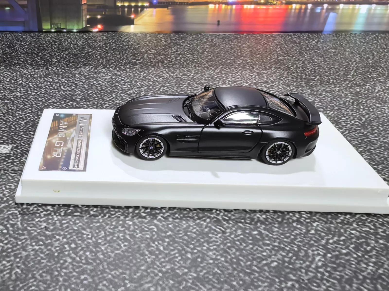 MERCEDES BENZ AMG GTR BLACK 1000 MADE 1/64 DIECAST CAR BY MJ MODELS ...