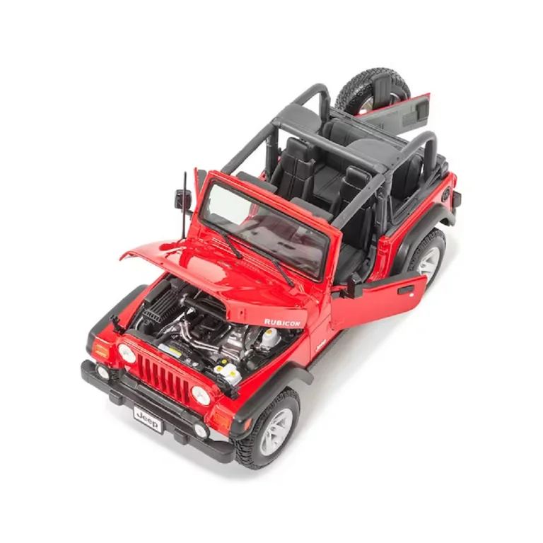 JEEP WRANGLER RUBICON RED 1/18 SCALE DIECAST CAR MODEL BY MAISTO 31663 ...