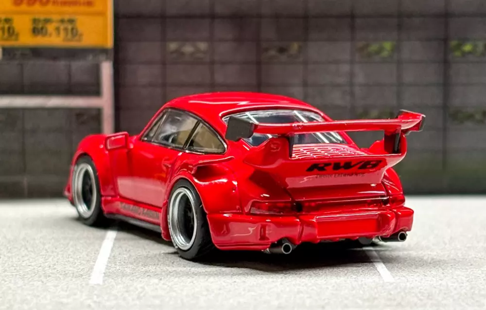 PORSCHE RWB 964 GT WING TAIKANO RED 1/64 SCALE DIECASTCAR MODEL BY STAR ...