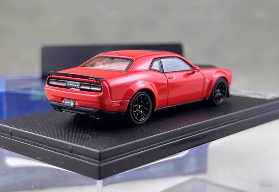 DODGE CHALLENGER SRT HELLCAT HOOD OPENS 1/64 DIECAST CAR BY STANCE ...