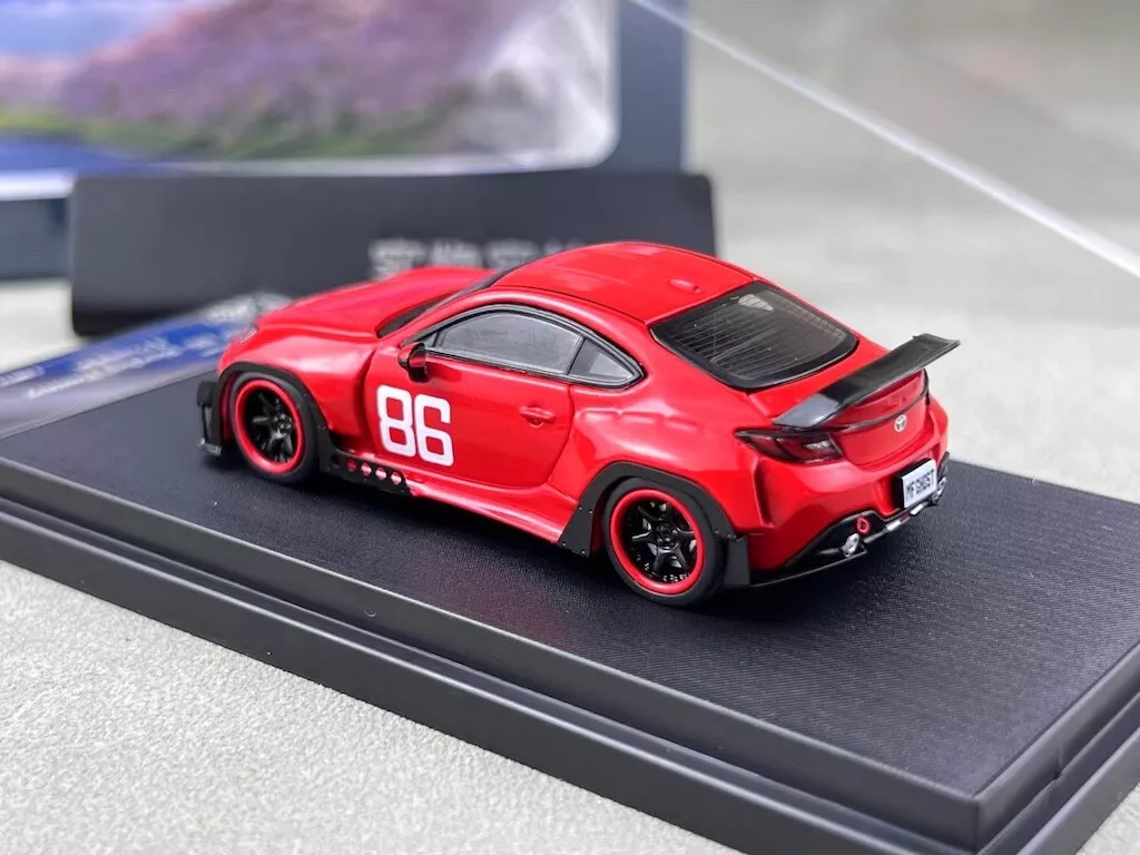 TOYOTA GR86 GR 86 ROCKET BUNNY RED 1/64 SCALE DIECAST CAR MODEL BY FUJI ...