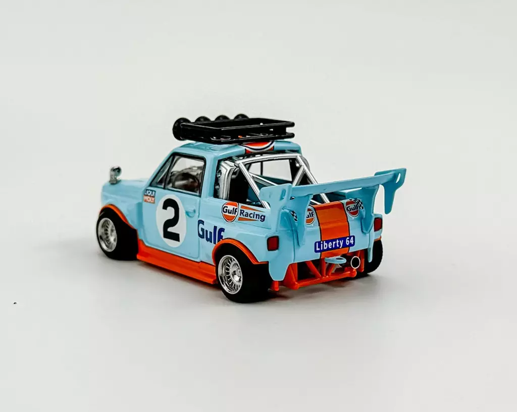 HONDA N600 PICKUP TRUCK WITH TRAILER GULF 1/64 DIECAST CAR MODEL BY ...