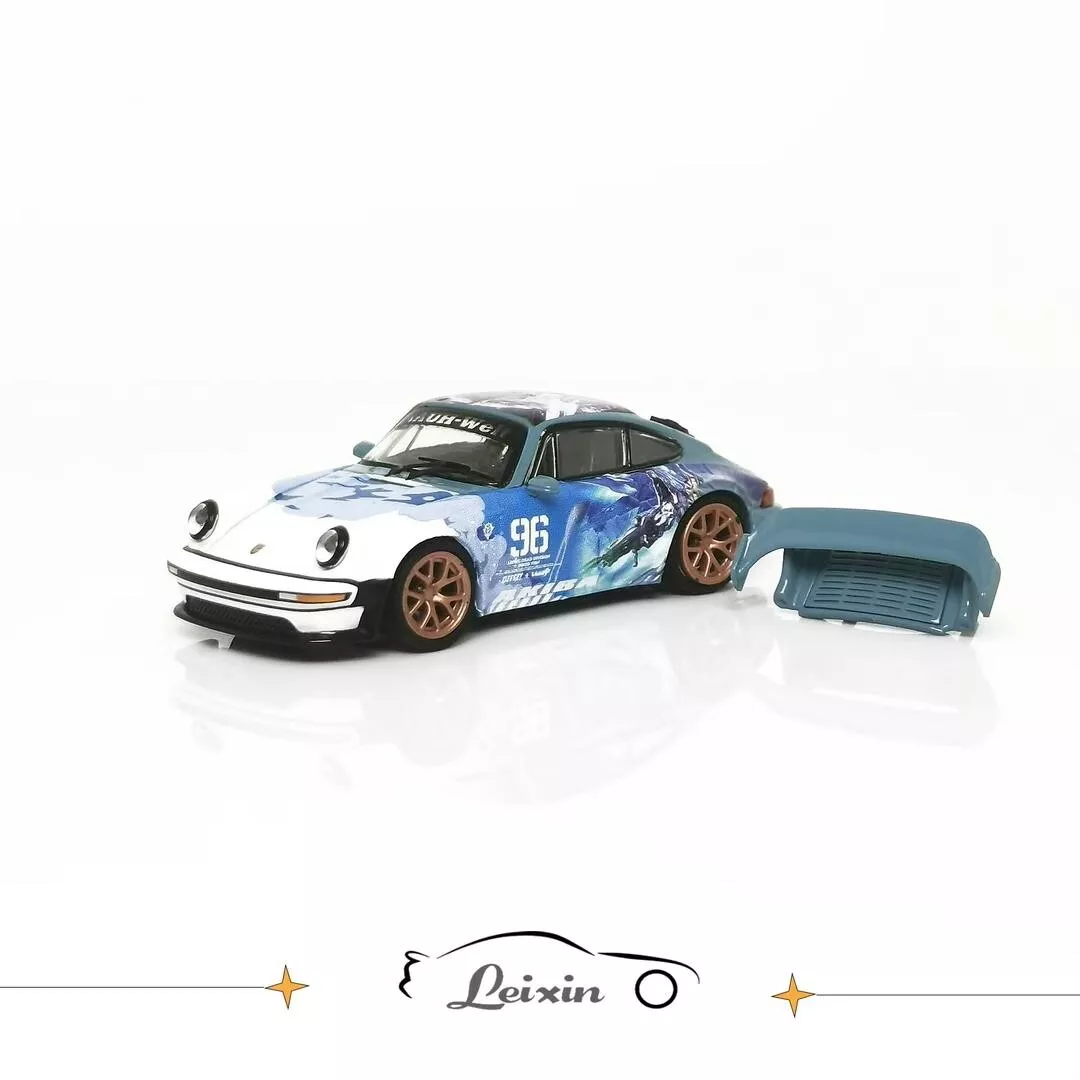 PORSCHE SINGER TURBO STUDY 930 MECHA REMOVABLE TAIL 1/64 DIECAST CAR BY ...
